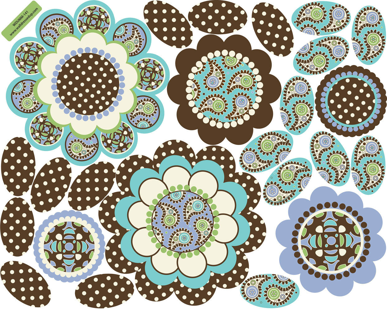 Wall Dressed Up Wall Decals Fabric Reusable Removable Wall Stickers | 3