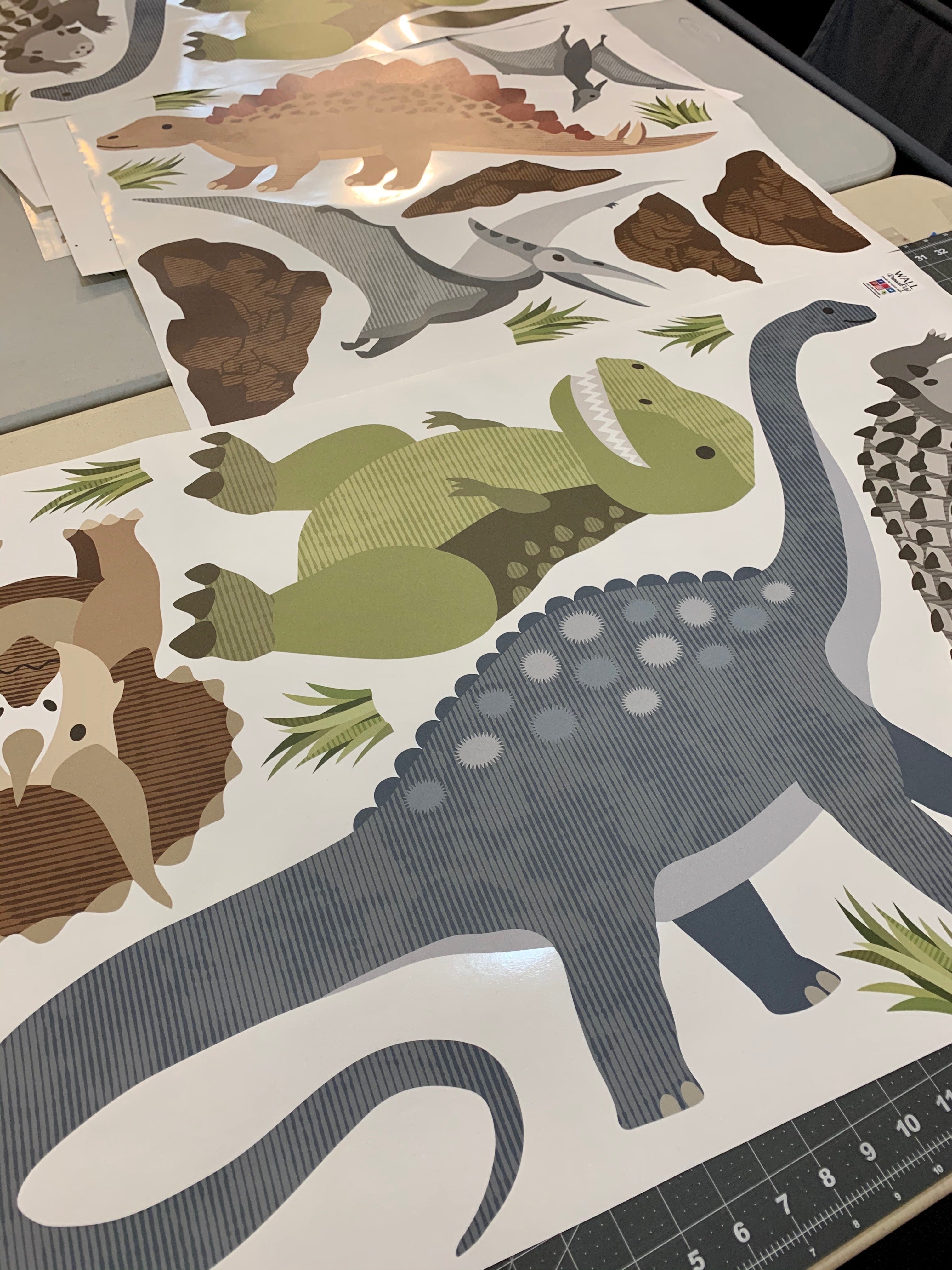 Dinosaur Wall Decals, T Rex Wall Sticker, Reusable Dinosaur Decals