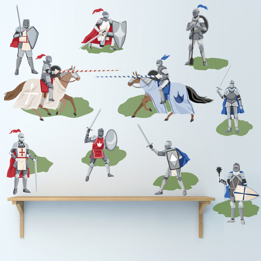 Medieval Knights Wall Decals, Boys Wall Decals, Removable Wall Sticker