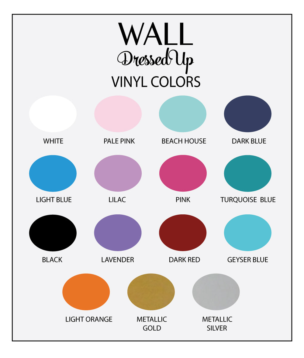 64 Gold or Silver Metallic Heart Vinyl Wall Decals, Heart Wall Sticker