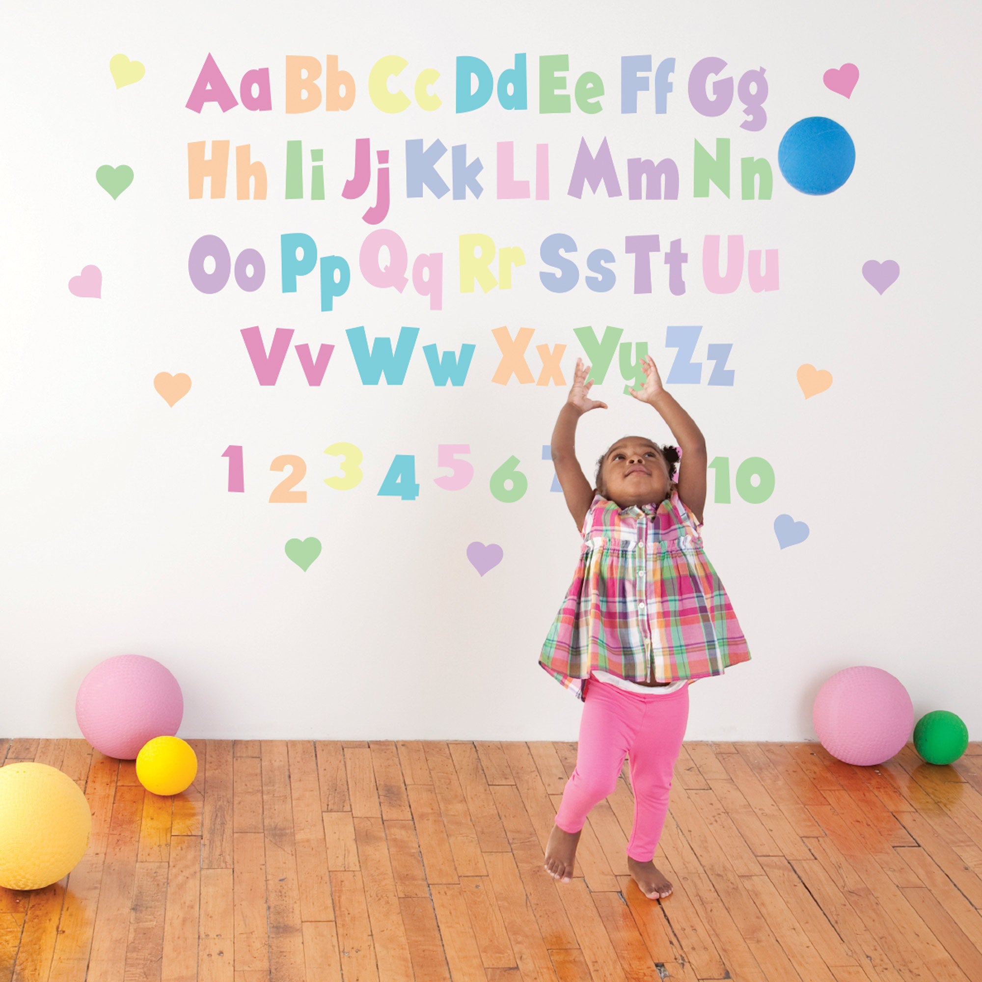 Pastel Rainbow Alphabet Wall Decals, ABC's, Eco Friendly Nursery Decor