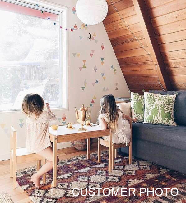 96 Mini Pastel Triangle Wall Decals, Eco-Friendly Fabric Triangle Wall ...