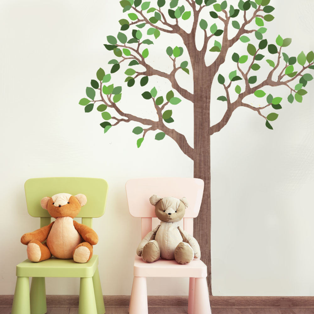 Large Woodland 7ft Tree Wall Decals Bird Wall Decals Optional Eco Fr