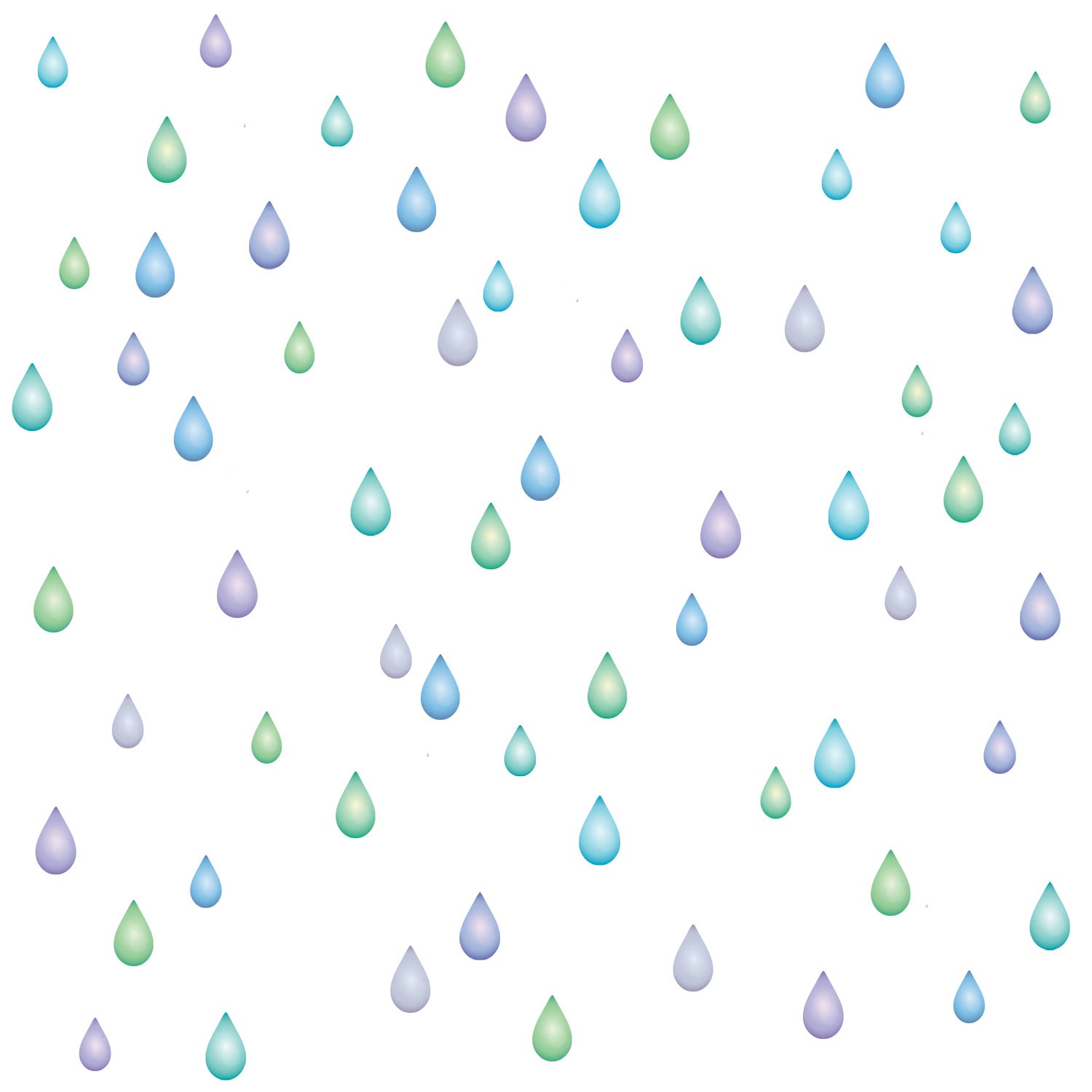 Raindrop Wall Decals, Removable Raindrop Wall Stickers