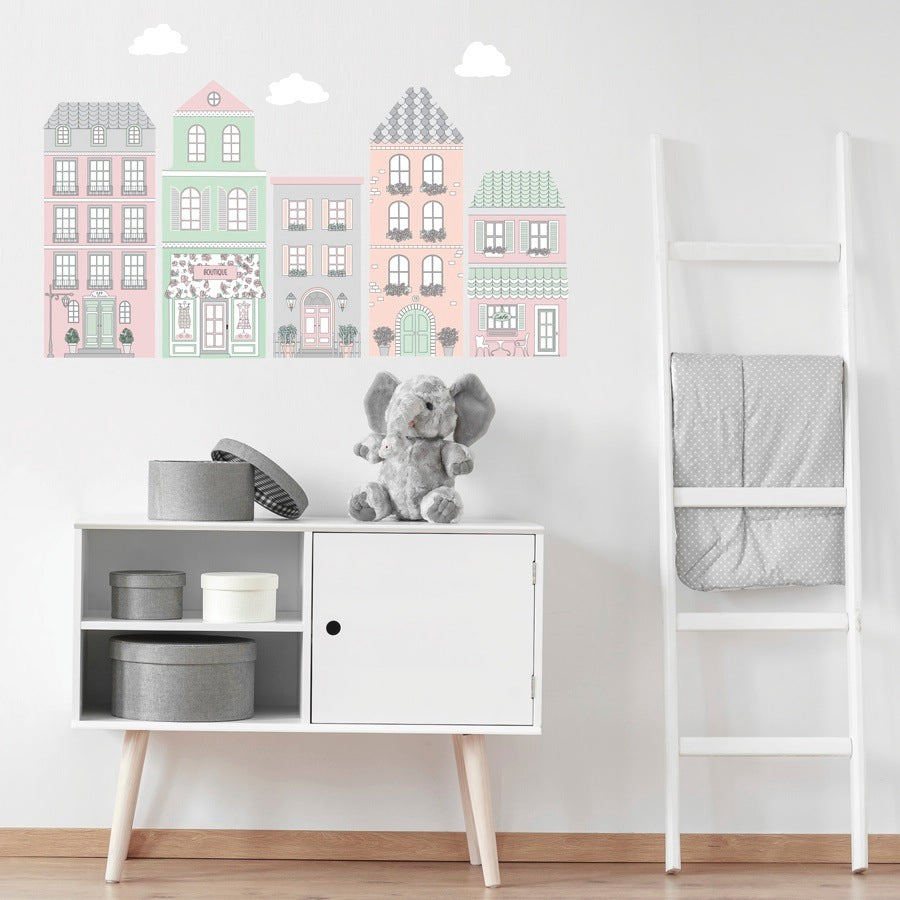 European Style Town Wall Decals, Girls Wall Stickers, Eco Friendly ...