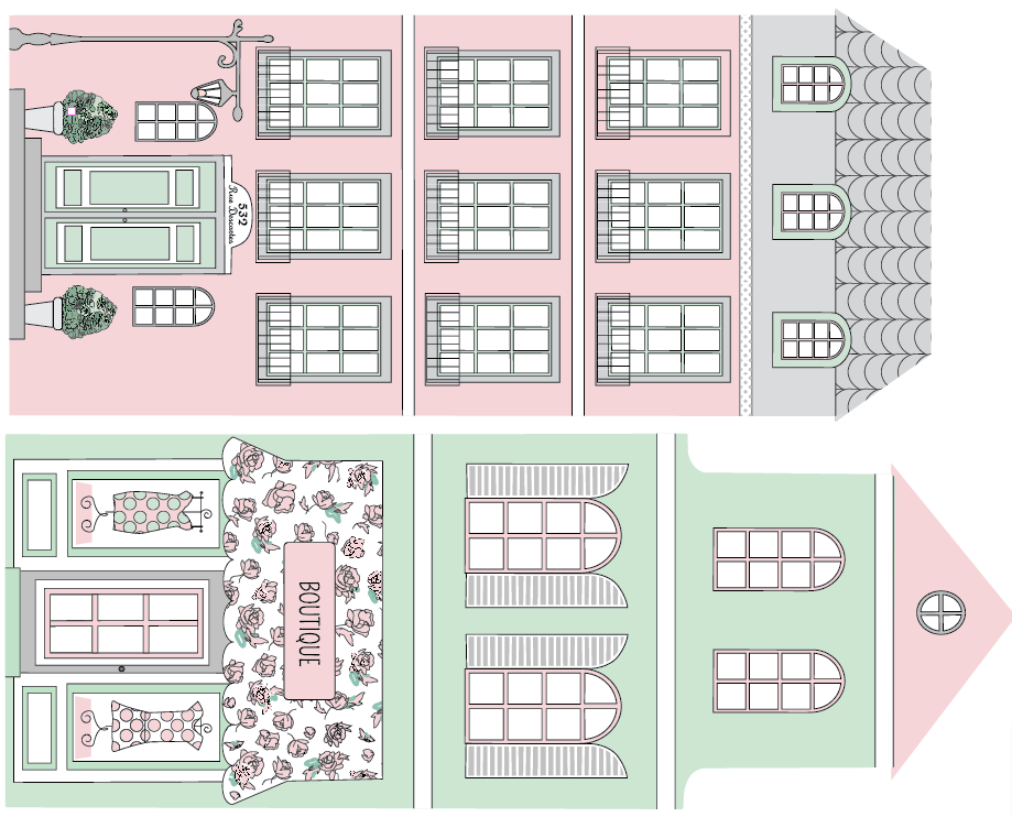 European Style Town Wall Decals, Girls Wall Stickers, Eco Friendly ...