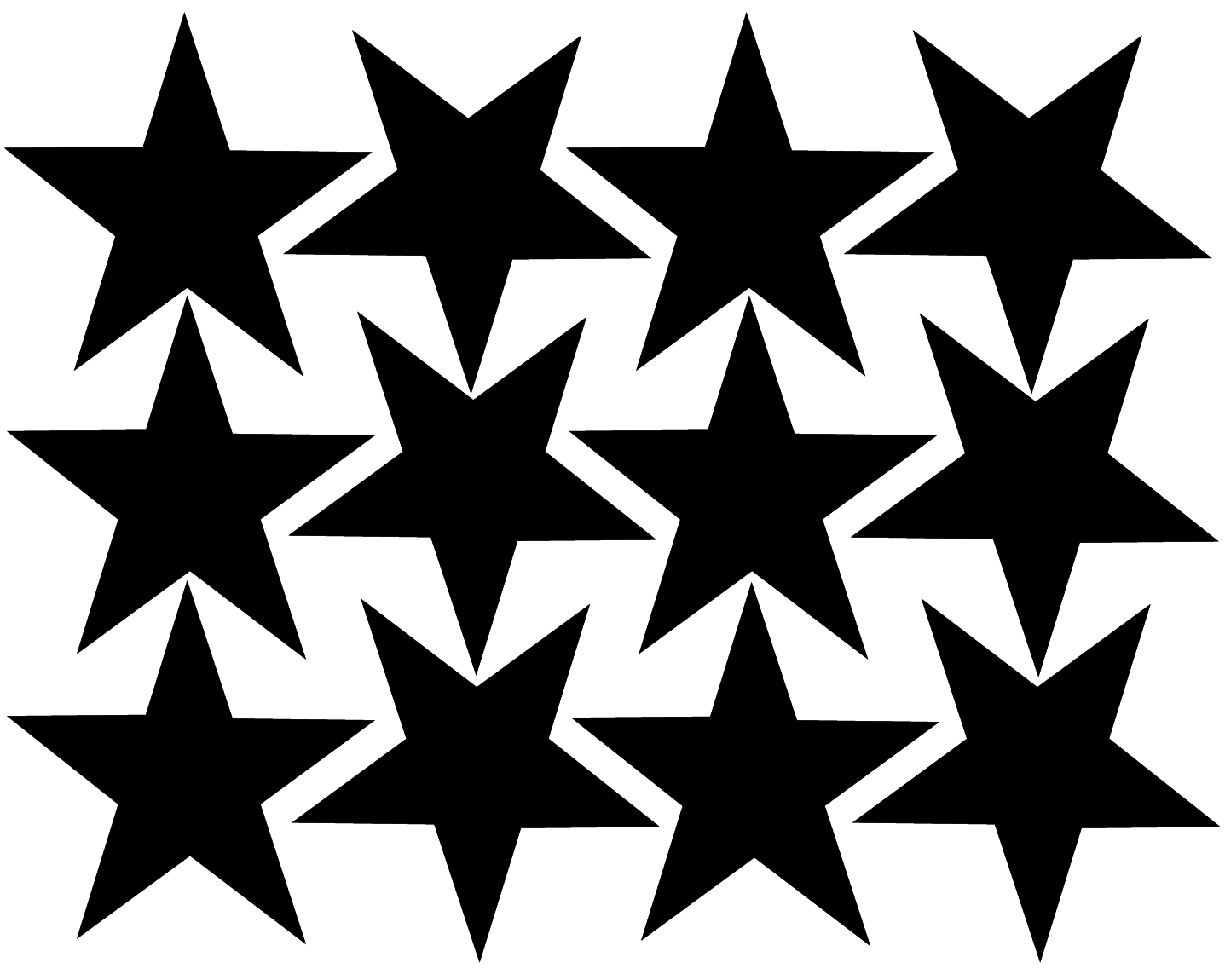 12 Star Wall Decals 9" Star Decals Pink Navy Black White Star Decals