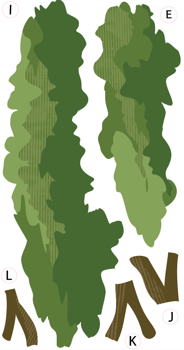 Large Acacia Tree Wall Decal, Safari Nursery Wall Decals, Repositionable