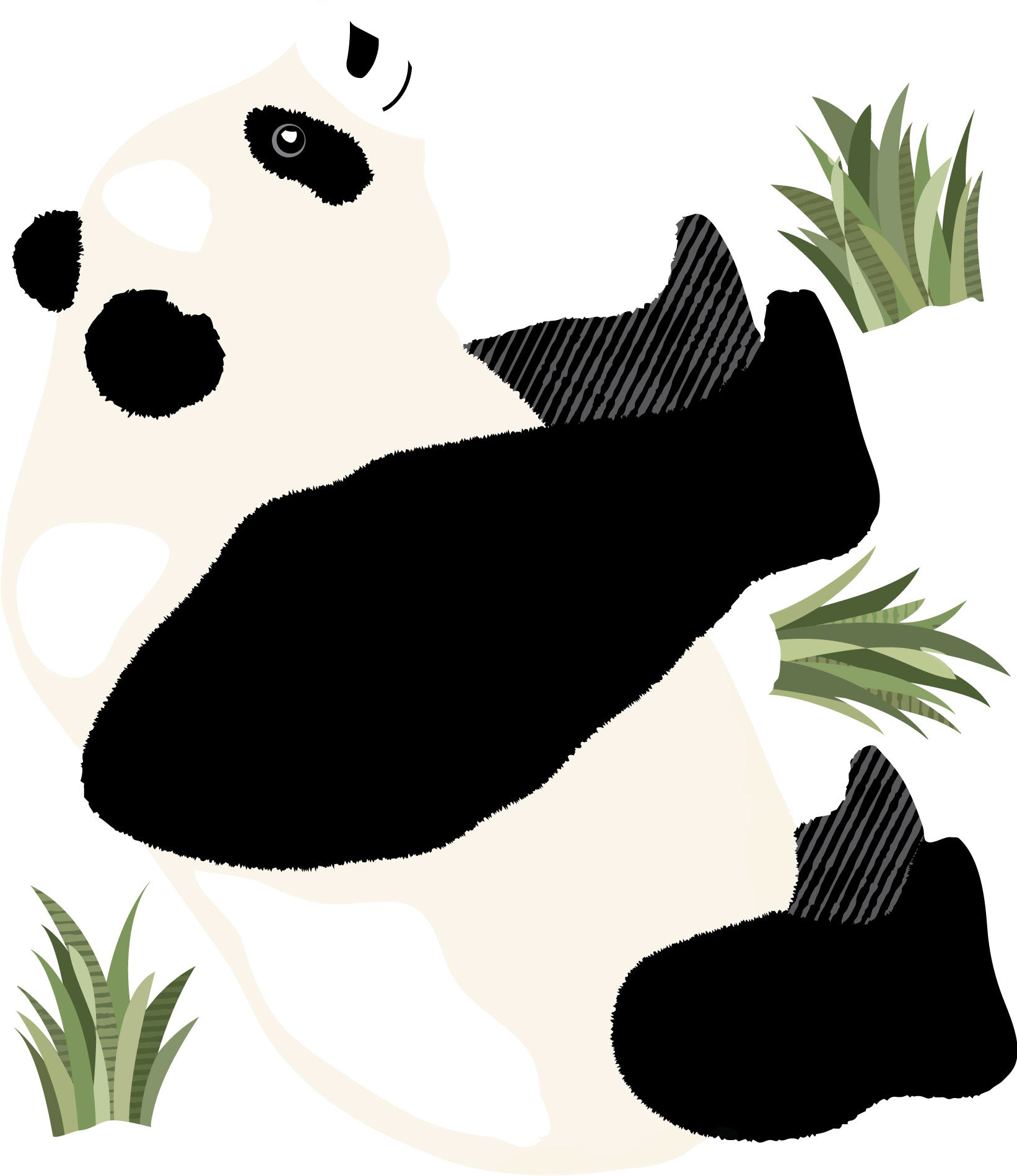 Large Panda Decals Panda Bear Wall Decals and Bamboo Decals, Nursery ...
