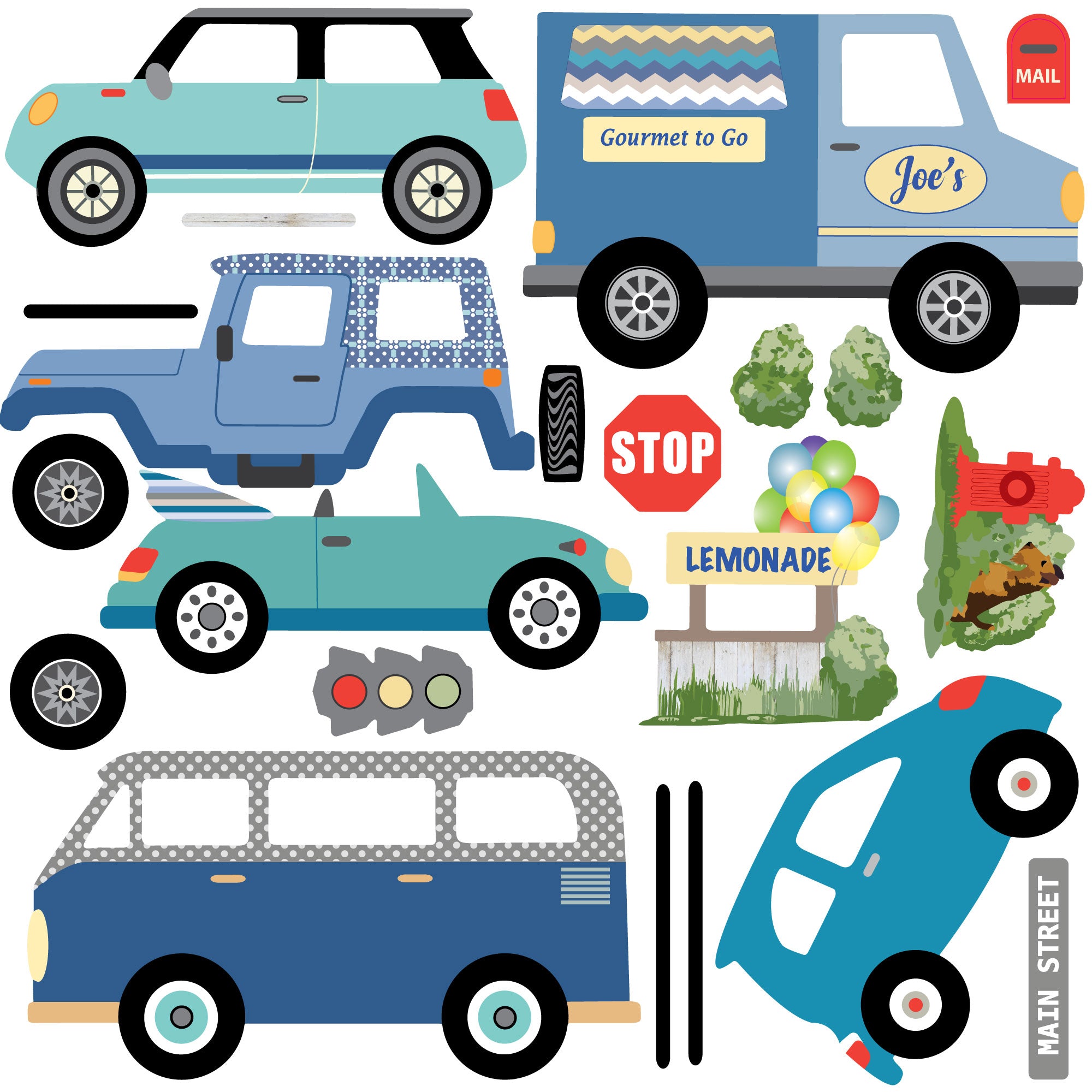 Transportation Wall Decals