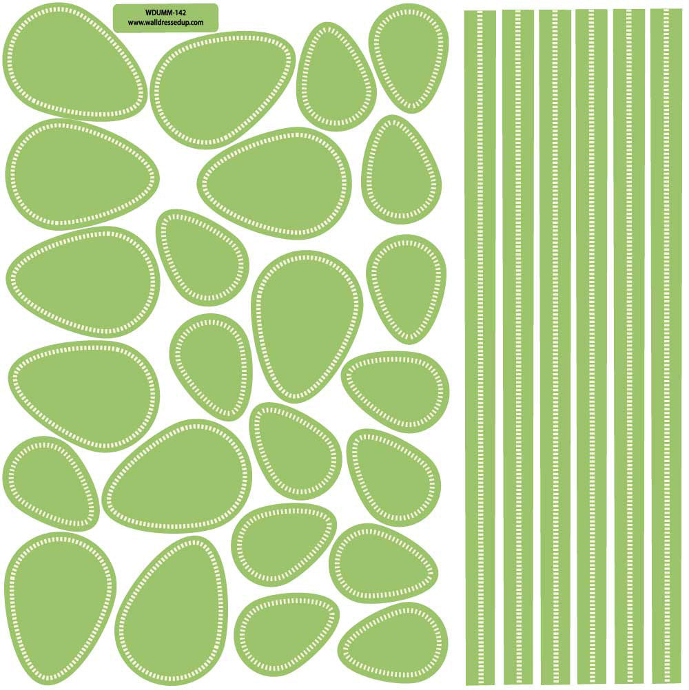 Leaves and Stems Fabric Wall Decals, Eco-Friendly Reusable Wall Sticke