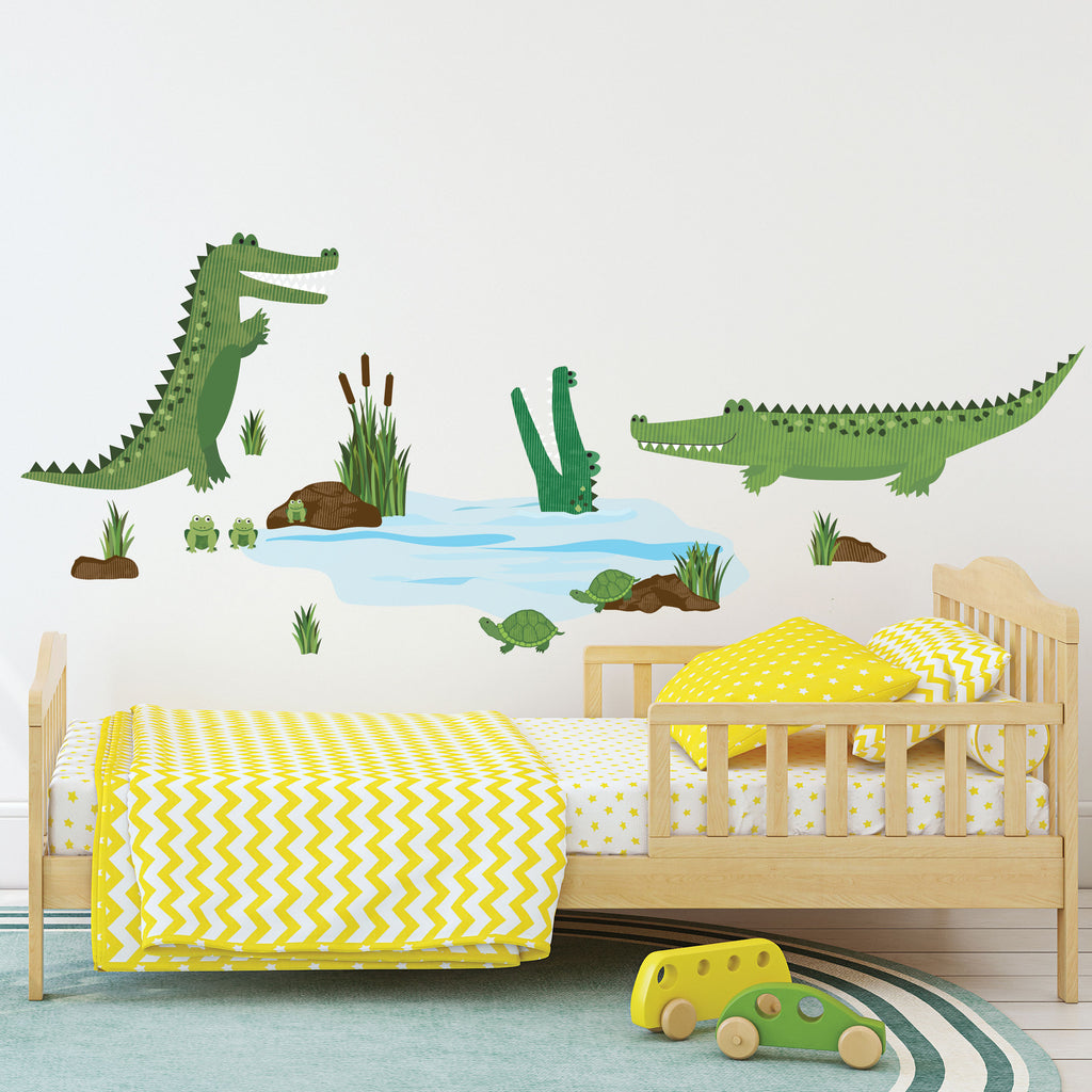 Crocodile Wall Decals, Turtle Wall Decals, Frog Wall Decals, Pond Anim